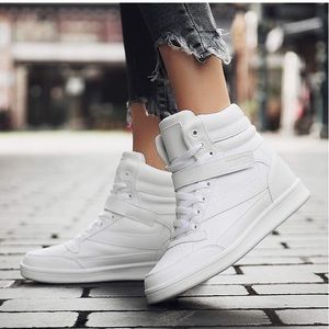 Shoes | Hidden Wedges Sneakers Ankle Bootie Platform | Poshmark